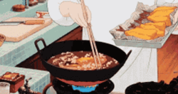 Anime Cooking Tempura In Boiling Oil GIF | GIFDB.com