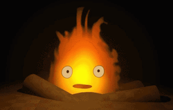 Anime Flame Cute Calcifer GIF | GIFDB.com