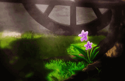 Two Violet Anime Flower On Tree GIF | GIFDB.com