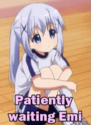 Anime Girl Patiently Waiting Emi GIF | GIFDB.com