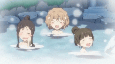 Anime Girl Soak Spa GIF | GIFDB.com