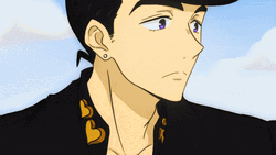 Jojo;s Bizarre Josuke Higashikata Sipping Juice GIF | GIFDB.com