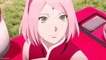 Anime Naruto Sakura Haruno Talking Stare Pink Hair GIF | GIFDB.com