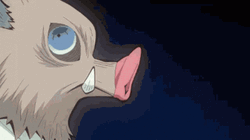 Anime Punch Inosuke Hashibara Demon Slayer GIF | GIFDB.com