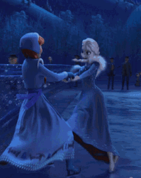 Anna And Elsa Ice Skating GIF | GIFDB.com