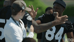 Antonio Brown Smile Hug Oakland Raiders GIF | GIFDB.com