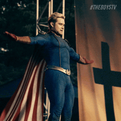 Antony Starr The Boys Homelander Floating GIF | GIFDB.com