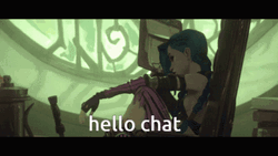 Arcane Jinx Hello Chat GIF | GIFDB.com