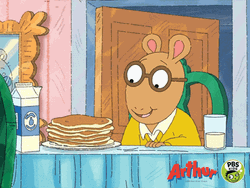 Arthur Eating Pancake Pbs Kids GIF | GIFDB.com