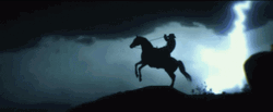 Arthur Morgan Riding On Horse Sillhouette GIF | GIFDB.com