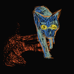 Artistic Cat Walking Animation GIF | GIFDB.com