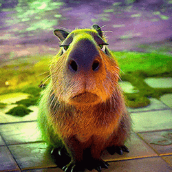 Mean Stare Capybara Reaction GIF | GIFDB.com