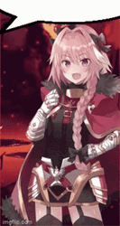 Astolfo Pink Braid Flirty Gaze GIF | GIFDB.com