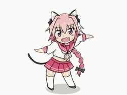 Astolfo In School Uniform Dancing GIF | GIFDB.com