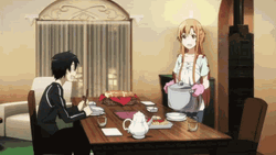 Asuna Cooked For Kirito GIF | GIFDB.com