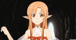 Asuna Was Shocked Then Hid GIF | GIFDB.com
