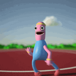 Athlete Alien Running Marathon GIF | GIFDB.com