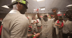 Atlanta Braves Champagne Party Locker Room GIF | GIFDB.com