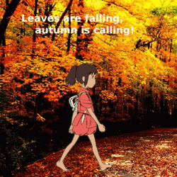 Autumn Falls Studio Ghibli Chihiro GIF | GIFDB.com