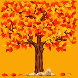 Autumn Tree Falling Leaves GIF | GIFDB.com