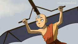 Avatar Aang Eating While Flying GIF | GIFDB.com