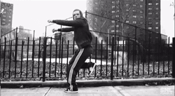 Awkward Running Man Dance In Park GIF | GIFDB.com