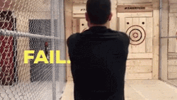 Axe Throwing Target Fail GIF | GIFDB.com