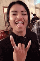 Aye Happy Rock On Hand Sign GIF | GIFDB.com