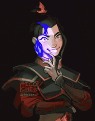 Azula Fire Bender Creepy Smile GIF | GIFDB.com