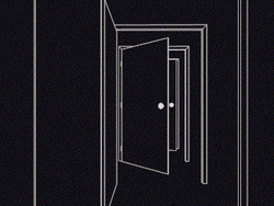 B;ack And White Infinite Doors Loop GIF | GIFDB.com