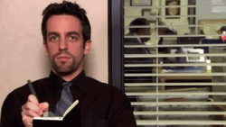 B.j. Novak As Ryan Howard Taking Notes GIF | GIFDB.com