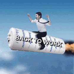Back To Work Rocket Paper Work GIF | GIFDB.com