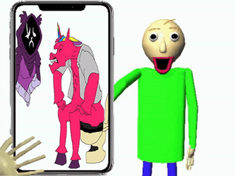 Baldi Basics Showing Picture On Phone GIF | GIFDB.com