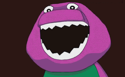 Monstrous Barney Laughing GIF | GIFDB.com