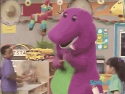 Barney Playing With Kids GIF | GIFDB.com