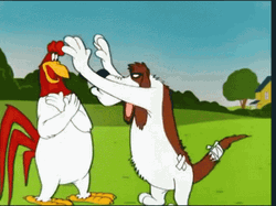Barnyard Dawg Folding Foghorn Leghorn GIF | GIFDB.com