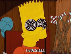 Bart Simpson Big Eye Spiral Illusion GIF | GIFDB.com