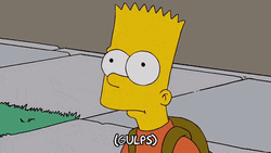 Bart Simpson Gulp Worried GIF | GIFDB.com