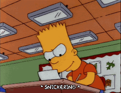 Bart Simpson Snickering GIF | GIFDB.com