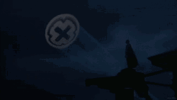 Bat Signal X Logo Silhouette GIF | GIFDB.com