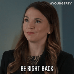 Liza Miller Cute Saying Be Right Back GIF | GIFDB.com