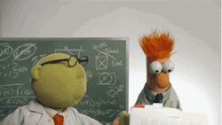 Beaker Solving Math Problems GIF | GIFDB.com