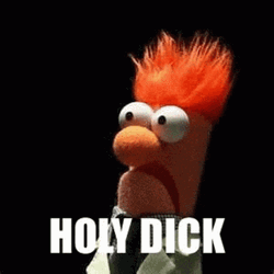 Beaker Scared Of Dinosaur GIF | GIFDB.com