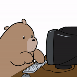 Bear Typing On Keyboard GIF | GIFDB.com