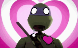 Beating Heart In Love Drooling Ninja Turtles GIF | GIFDB.com