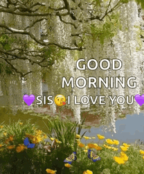 Beautiful Good Morning Garden Lake GIF | GIFDB.com