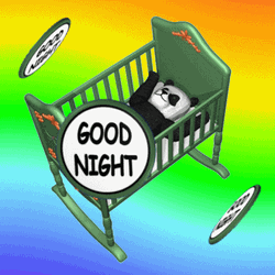 Beautiful Good Night Panda Sleeping GIF | GIFDB.com