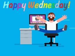 Beautiful Happy Wednesday Officemate GIF | GIFDB.com