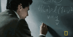 Beautiful Mind Albert Einstein Solving Math Problem GIF | GIFDB.com