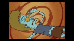 Beavis And Butthead Swirling Fire Fell GIF | GIFDB.com